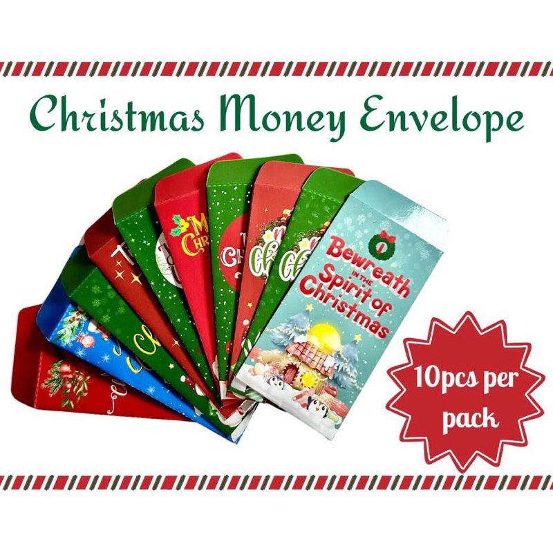 Christmas Envelope Angpao Money Envelope 10pcs/pack | Shopee Philippines