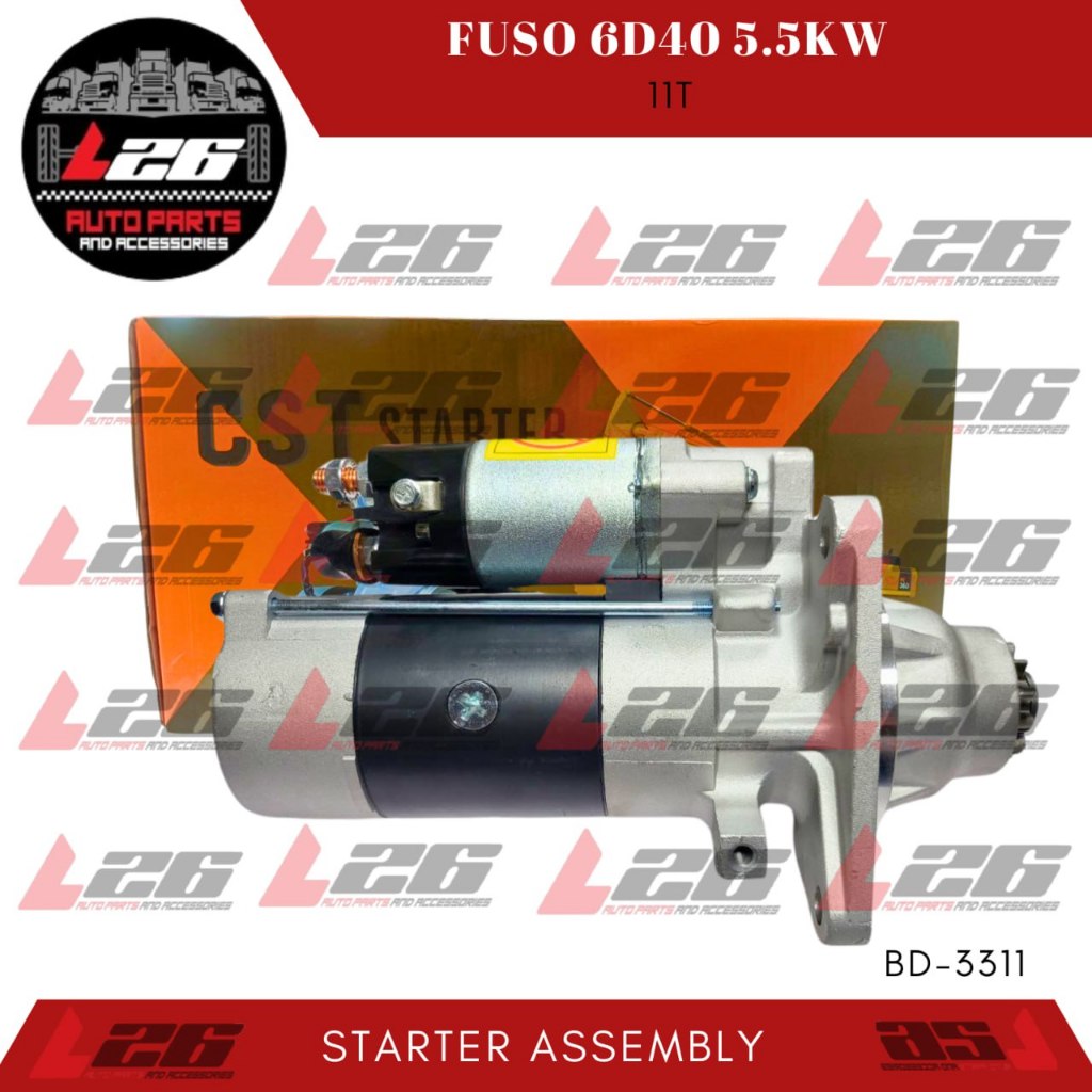 Mitsubishi Fuso 6D40 STARTER ASSEMBLY 5.5KW 11T 24V BD-3311 CST STARTER ...