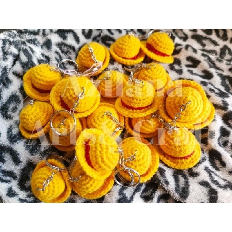 Luffy Hat keychain Crochet Handmade | Shopee Philippines