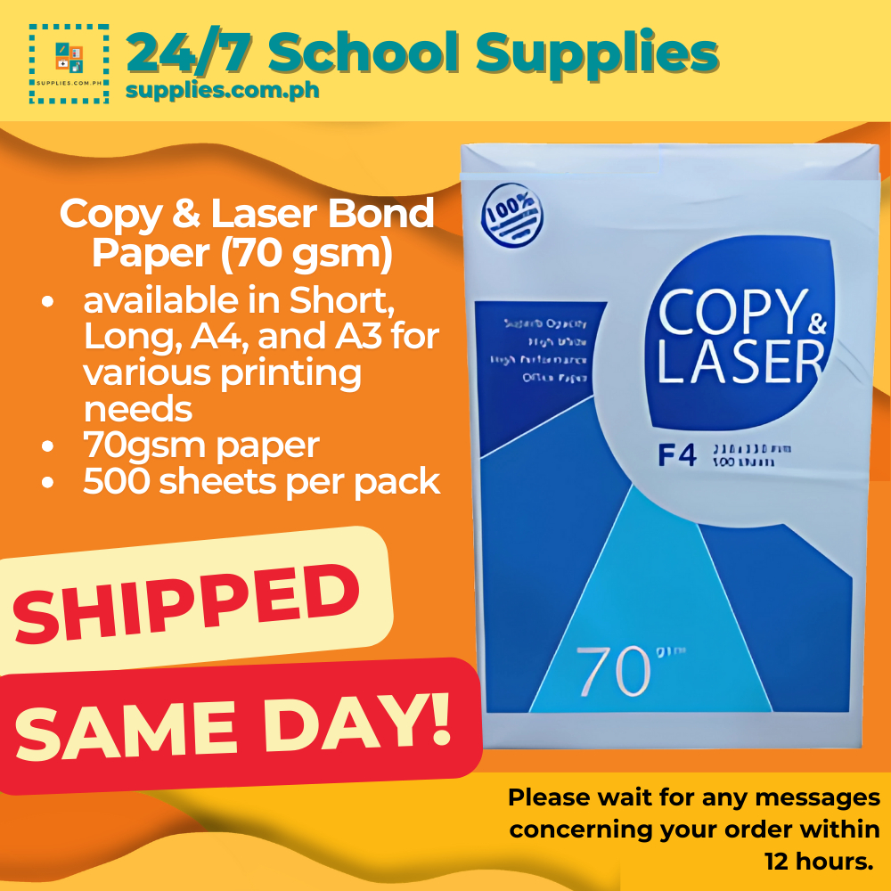 Copy & Laser Bond Paper 70 Gsm Sizes Short, A4, Long, A3 | Shopee ...