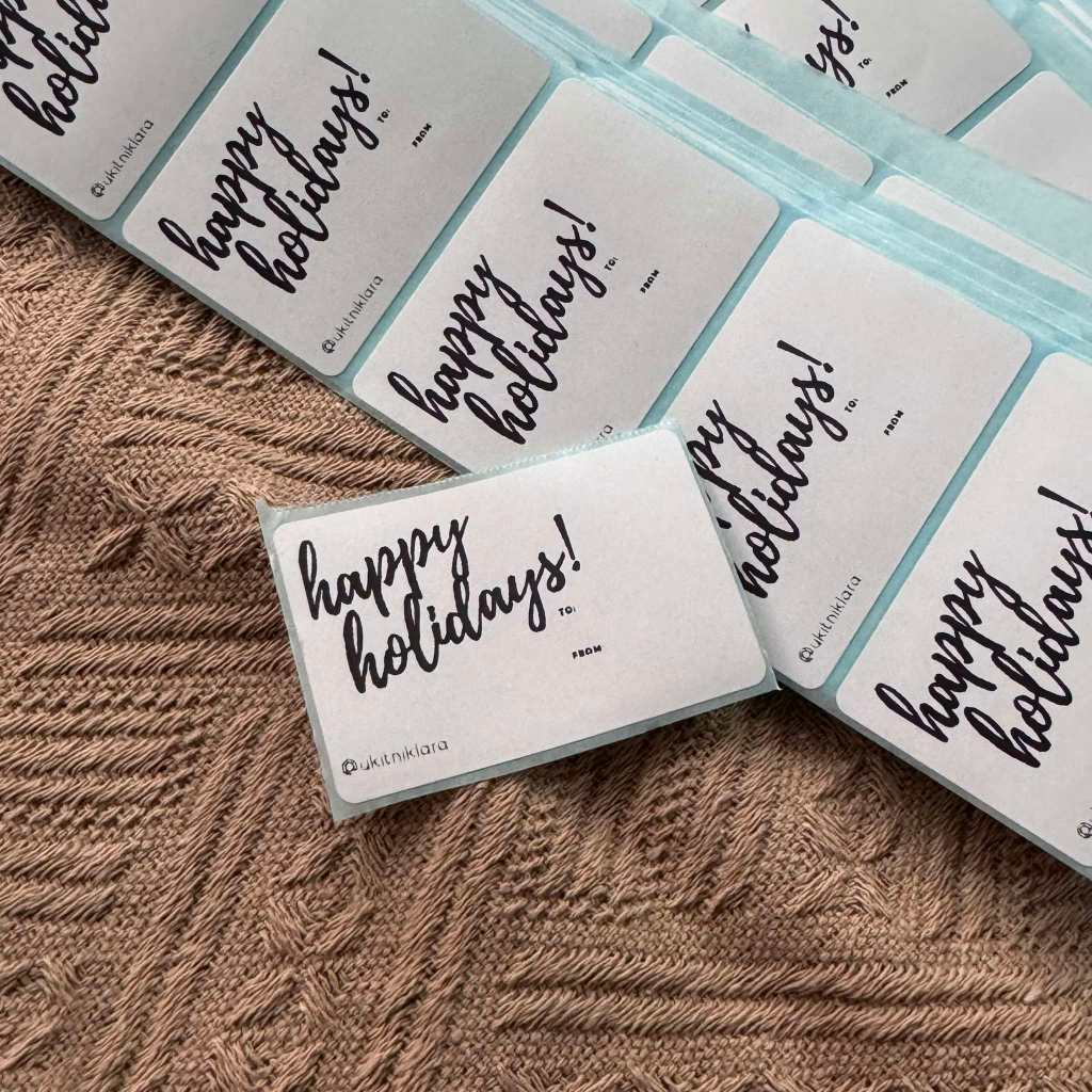 UNK - 10pcs UNK Happy Holidays Tag | Shopee Philippines