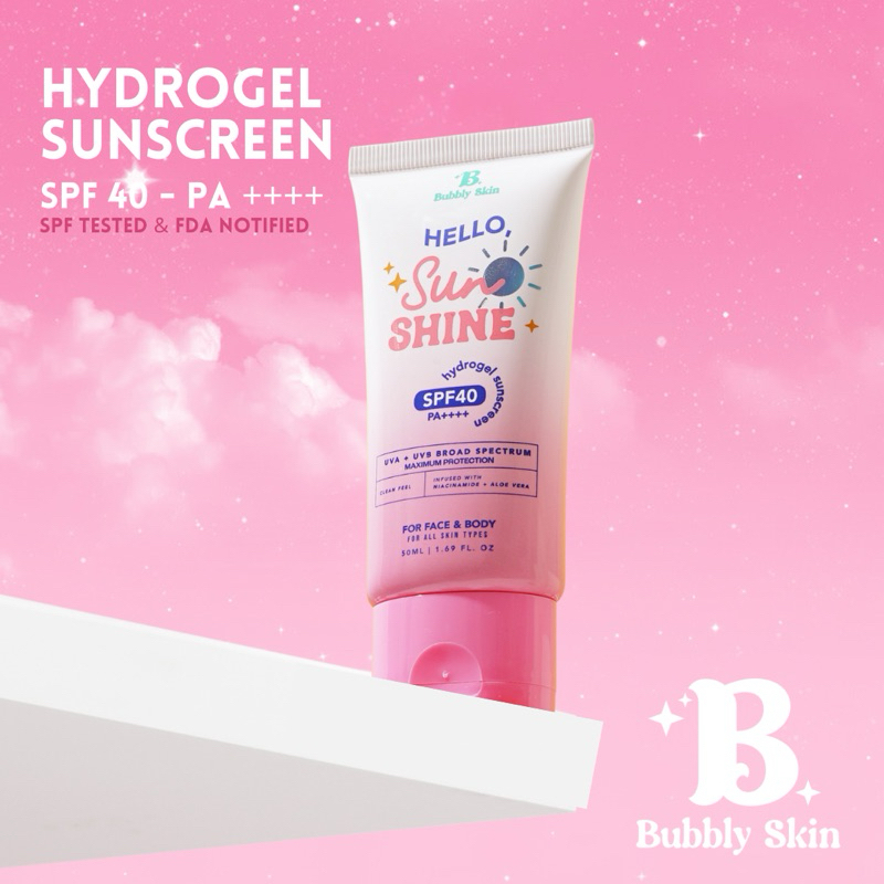 Bubbly Skin Hello Sunshine Hydrogel Sunscreen With Aloe Vera Extract ...