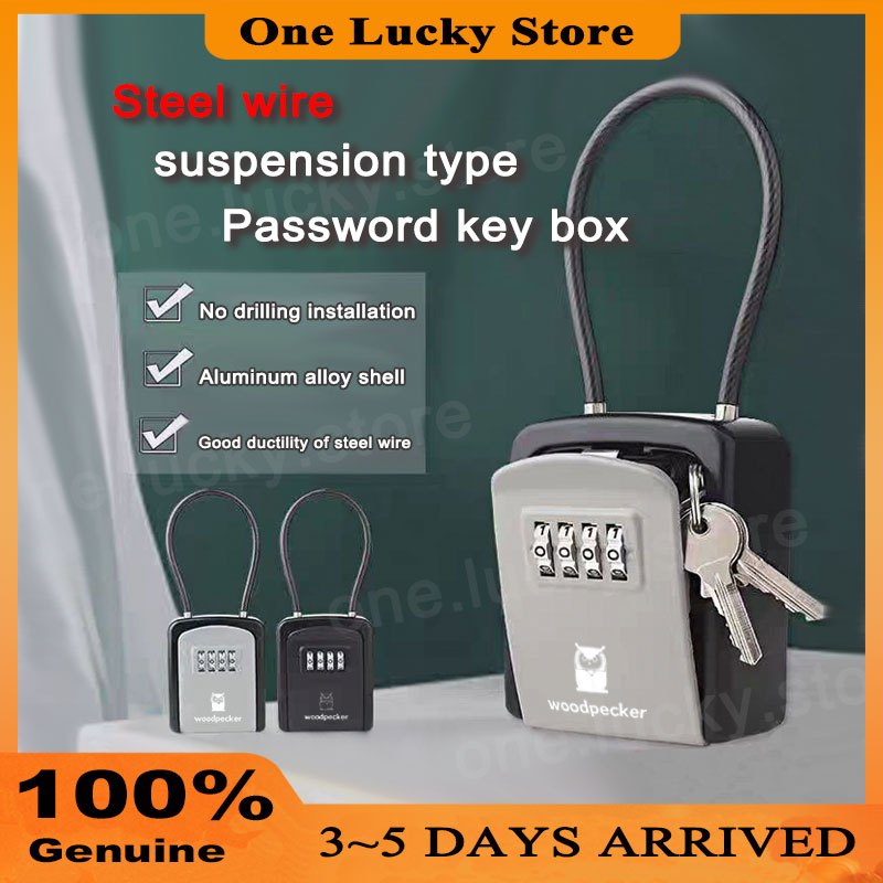 Anti-theft Key Lock Box 4 Digit Combination Wall Mounted Key Safe ...