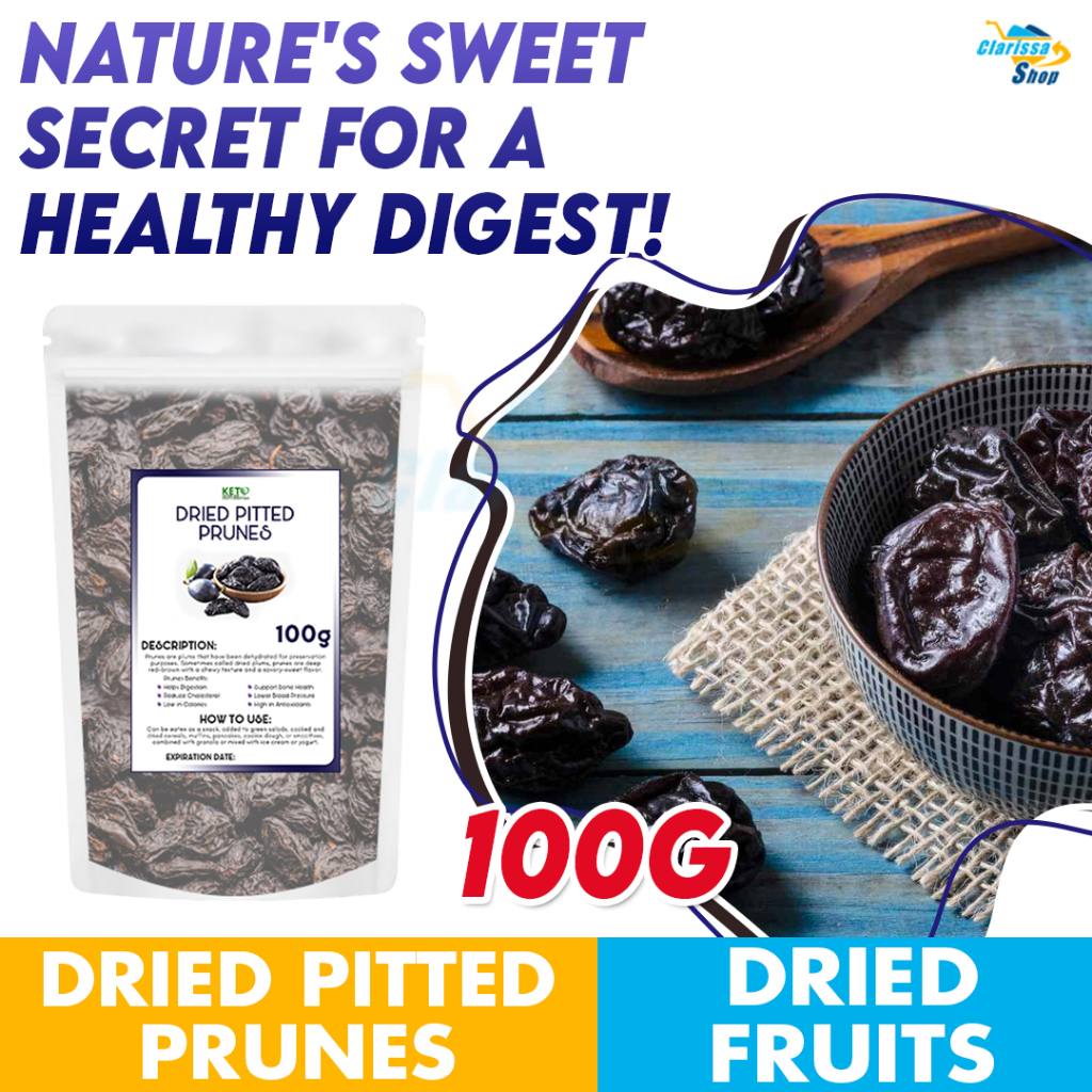 Dried Pitted Prunes 100g | Shopee Philippines