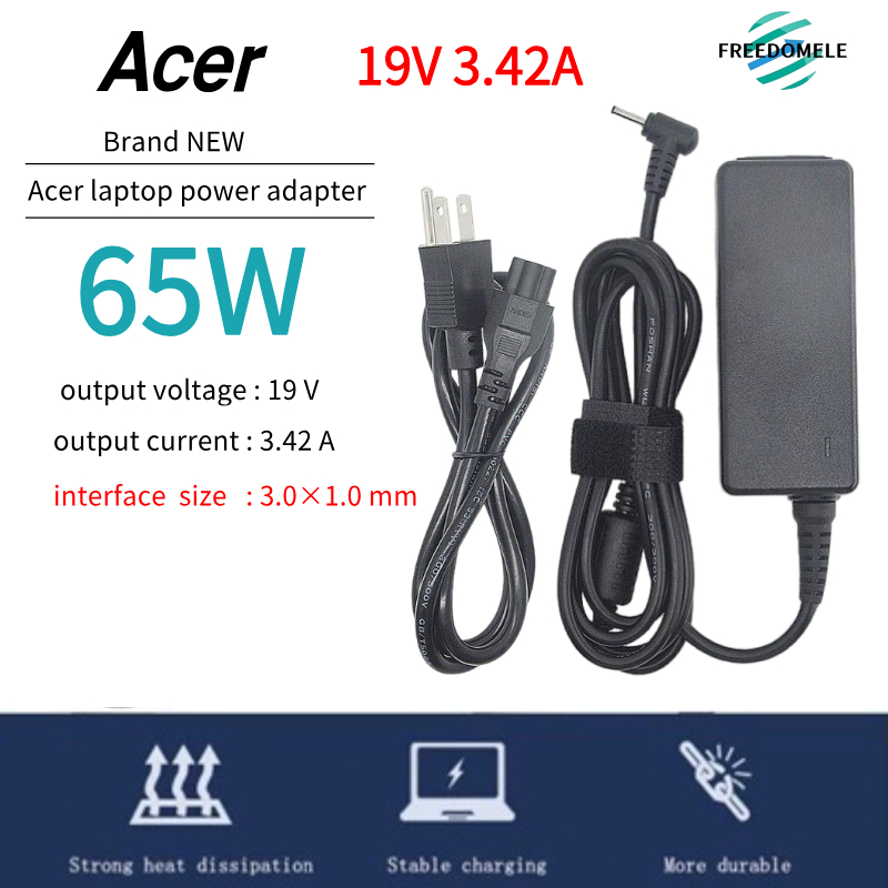 65W Laptop Charger 19V 3.42A 3.0mm*1.1mm Suitable for Acer,not original ...
