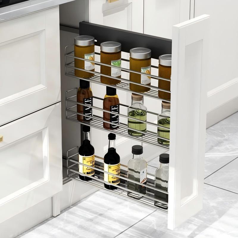 Condiments Pull Out Basket Kitchen Cabinet 2-3 layer for Kitchen Rack ...
