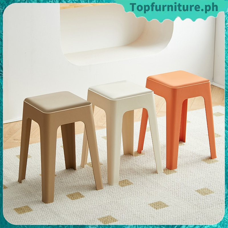 TOP - Plastic Stools, Household Thickened Living Room Dining Table High ...