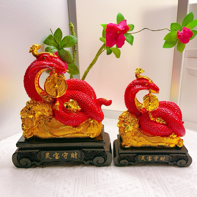 Fortune Bliss Red Snake With Cloth bag Lucky Charm Ornaments | Shopee ...