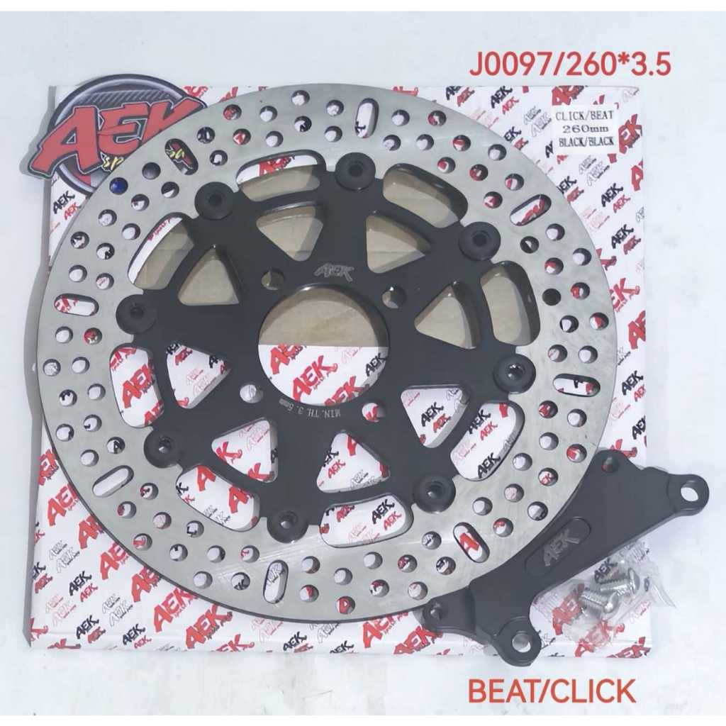 AEK 260MM CNC FLOATING BIG DISC CLICK 125 / CLICK 150 / BEAT FI / MIO ...