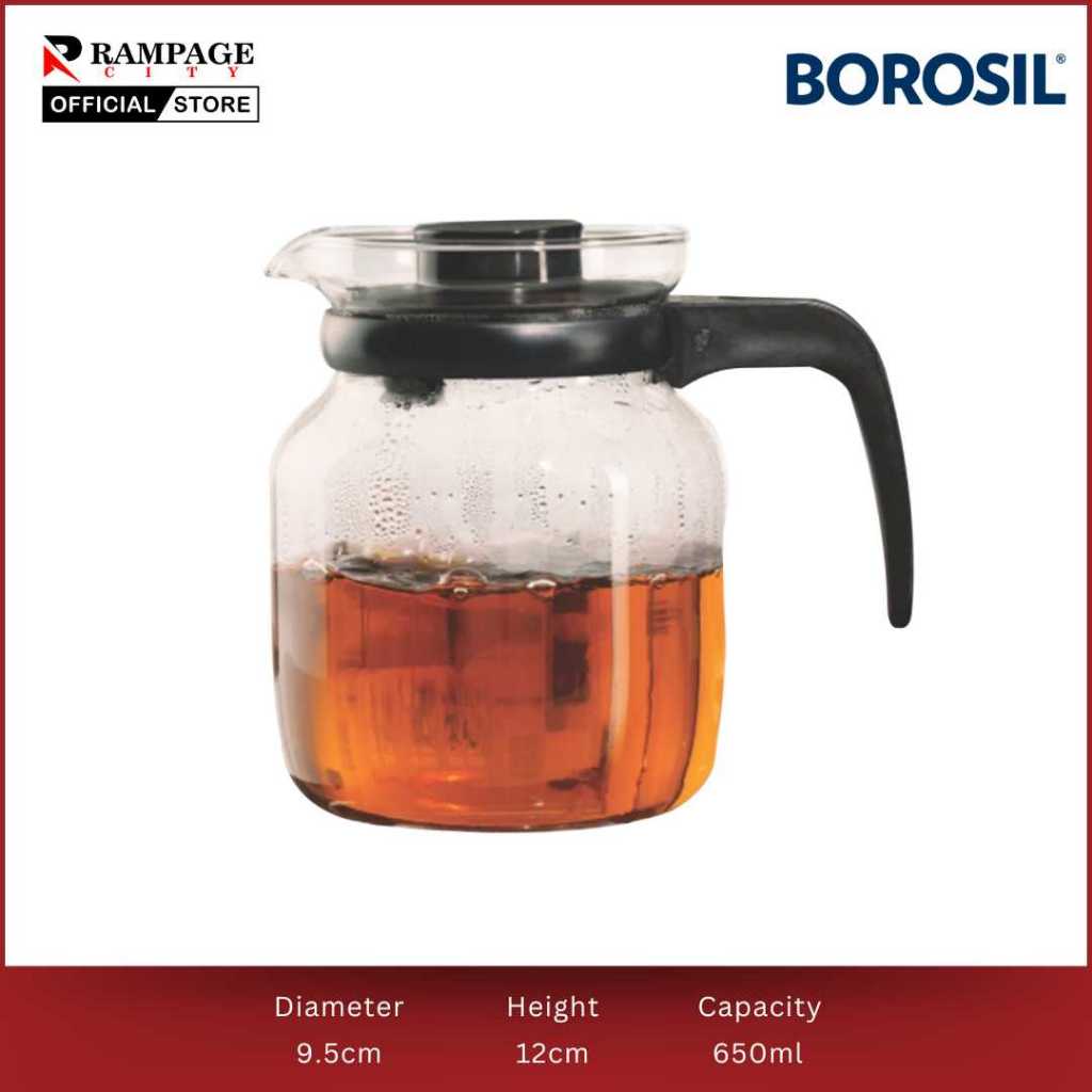 Borosil Carafe with Strainer in Lid, Perfect for water, iced tea ...