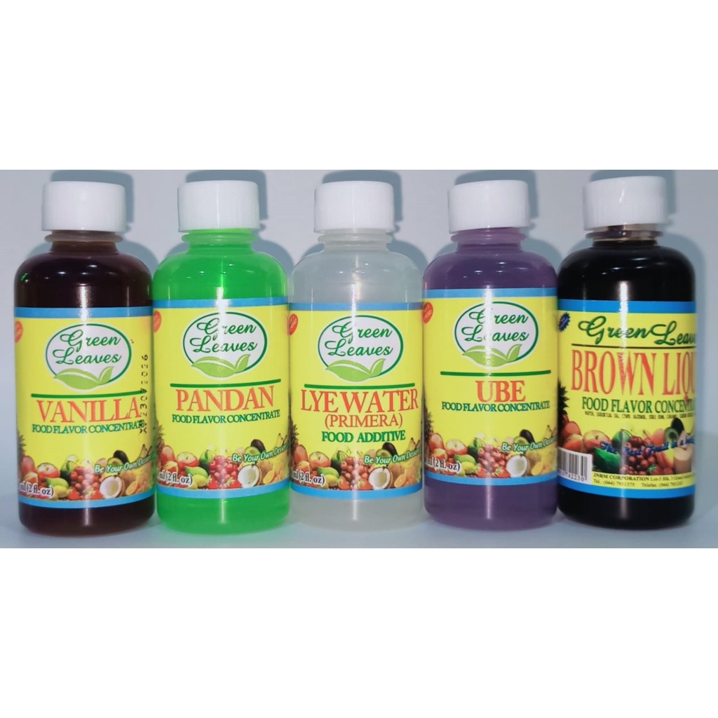 Vanilla / Pandan / Lye Water /Ube / Brown Liquid - Food Flavor (Green ...