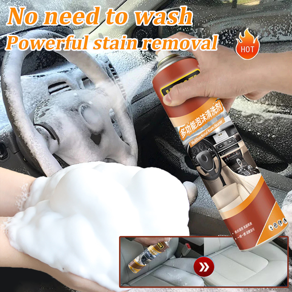 650ML MultiFunctional Foam Cleaner Spray For Car And House Spray Wash Free Seat Cushion Leather ...