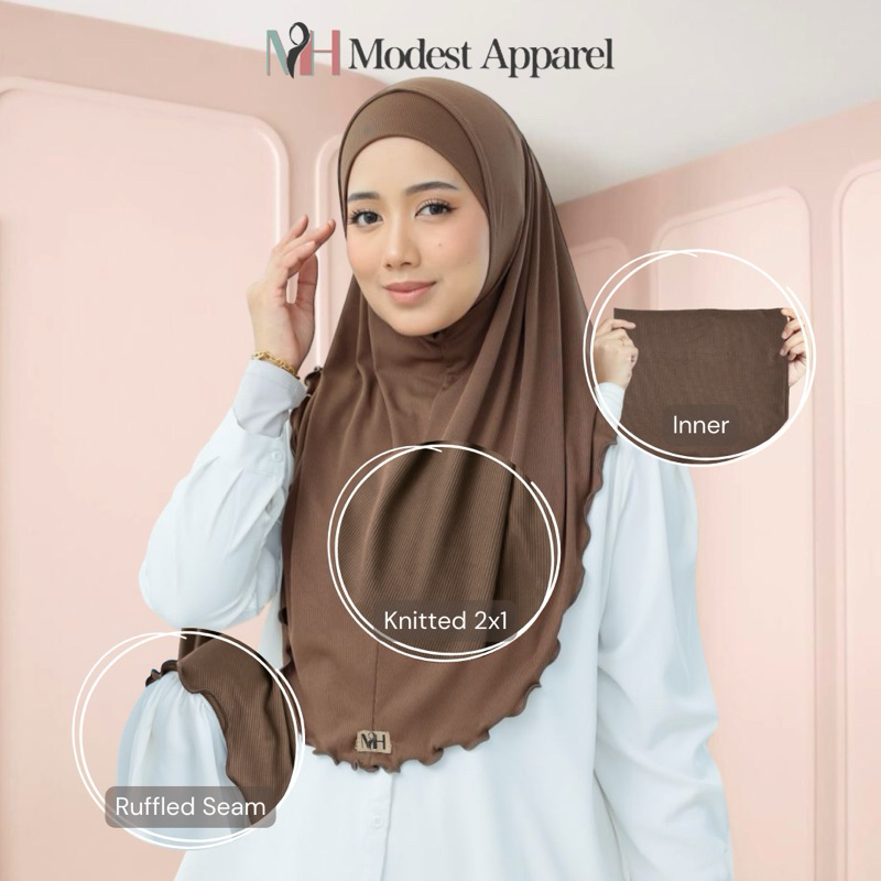 M&H 2in1 ALFARO INSTANT Syria Inner Hijab Uniqlo Knitted Malaysian ...