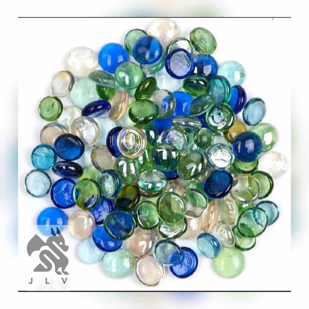 20pcs 40pcs Flat/round Glass Marble Pebbles Vase Fillers Round Crystal ...