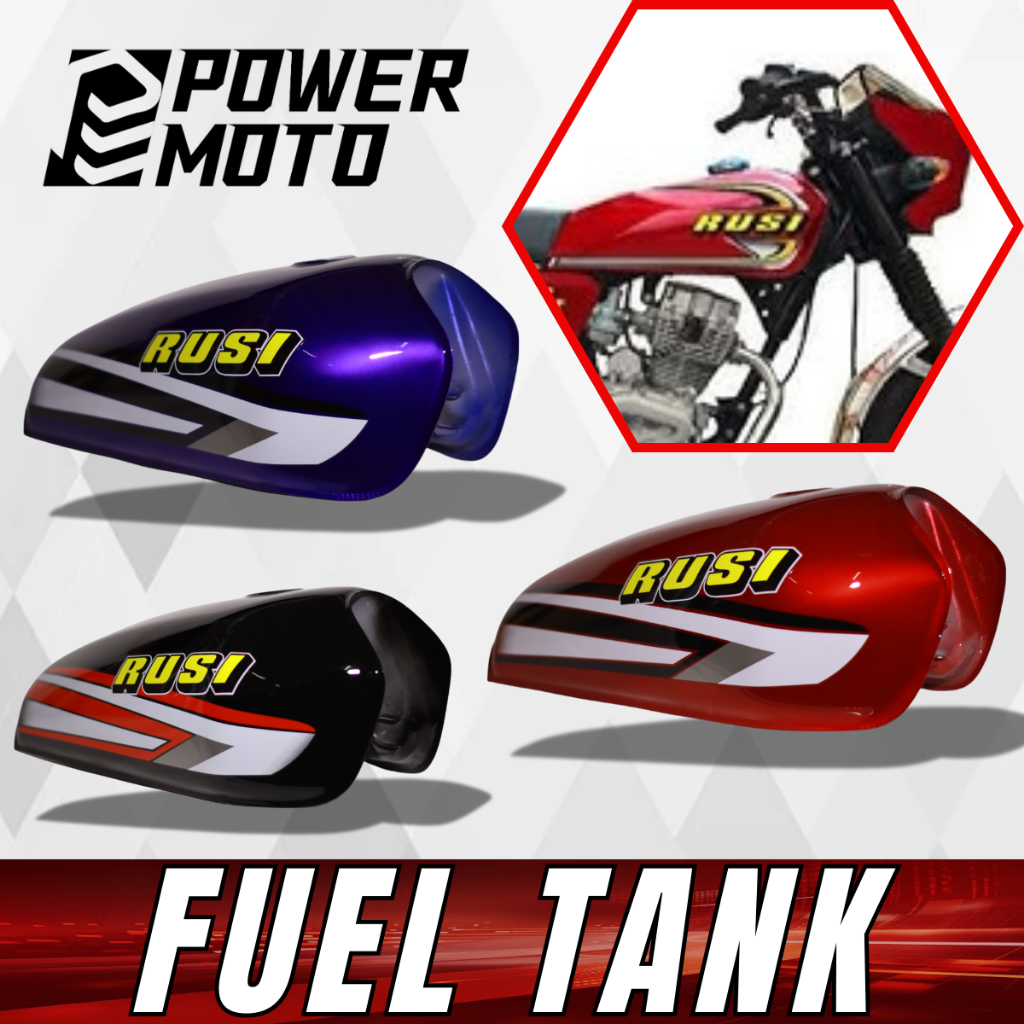 FUEL TANK RUSI125 FOR BLUE/RED/BLACK MOTORCYCLE GAS TANK | Shopee ...