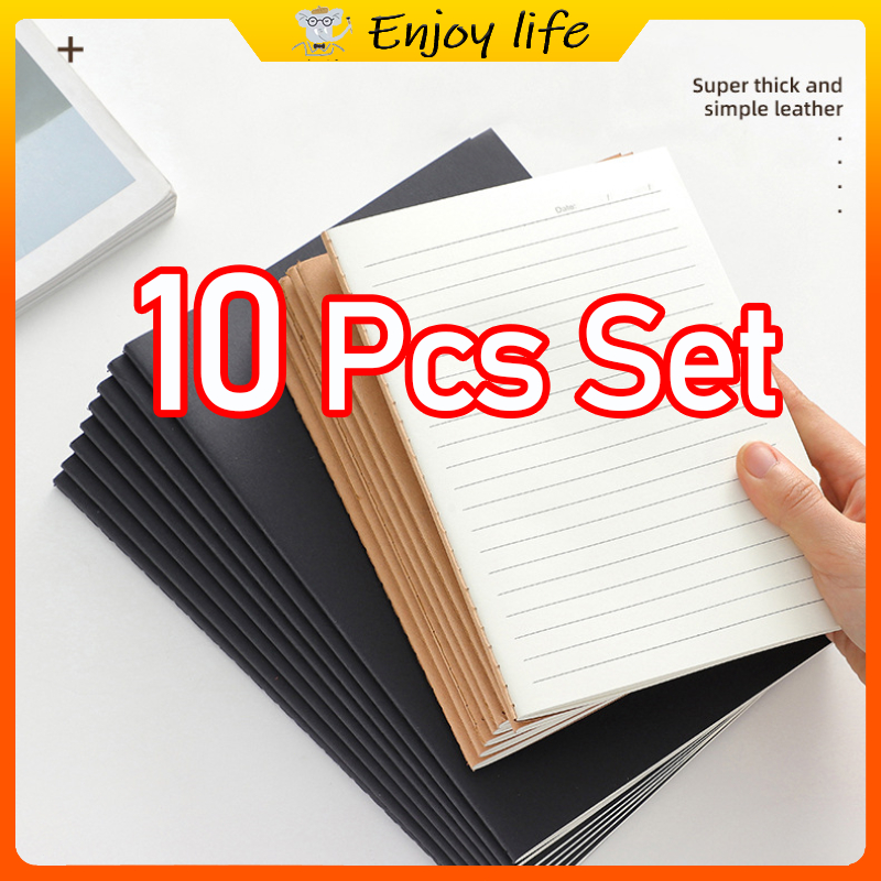 【On Hand10PCS A5/B5/A4 Craft Notebooks Lined Grid Blank 36 Sheets ...