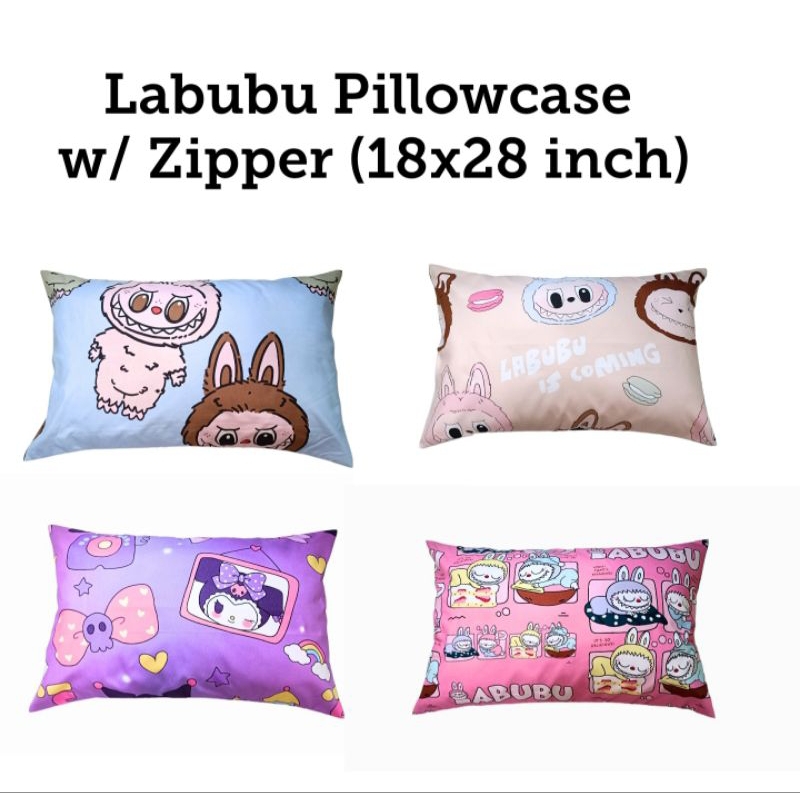 Labubu Pillowcase with Zipper | CANADIAN NON Fade Fabric| Large (18x28 ...