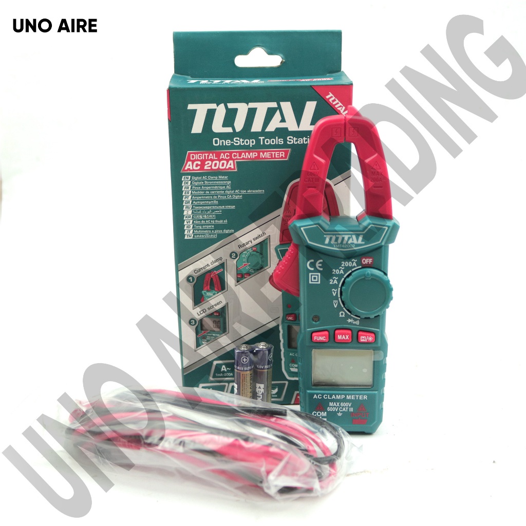 Clamp Tester TMT42002 AC 200A TOTAL DIGITAL CLAMP METER CLAMPAMETER ...