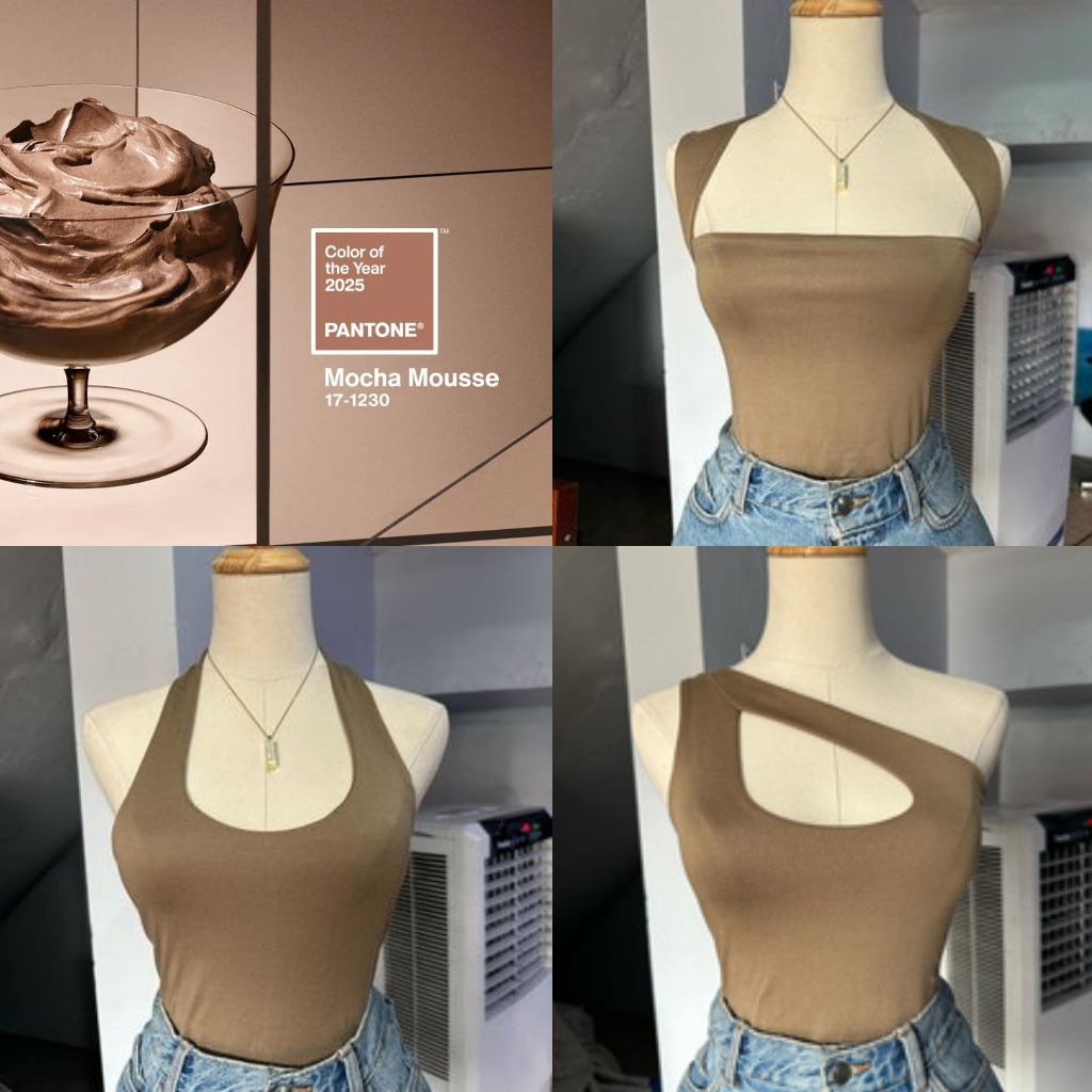 Pantone Mocha Mousse Color Tops and Croptops | Shopee Philippines