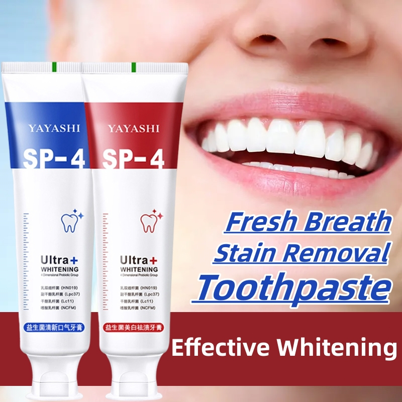 Probiotic Teeth Whitening Toothpaste SP-4 Remove Tooth Stains Toothpaste Fresh Breath 120g ...