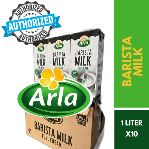 Arla PRO Barista Full Cream Milk Whole Case (1L x 10) - Premium Plant-Based Milk for Coffee ...