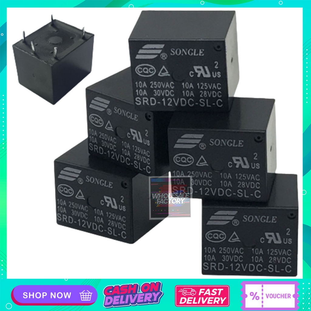WHOLESALE 5 Pin Mini SPDT Relay 12V 10A 250V | Shopee Philippines