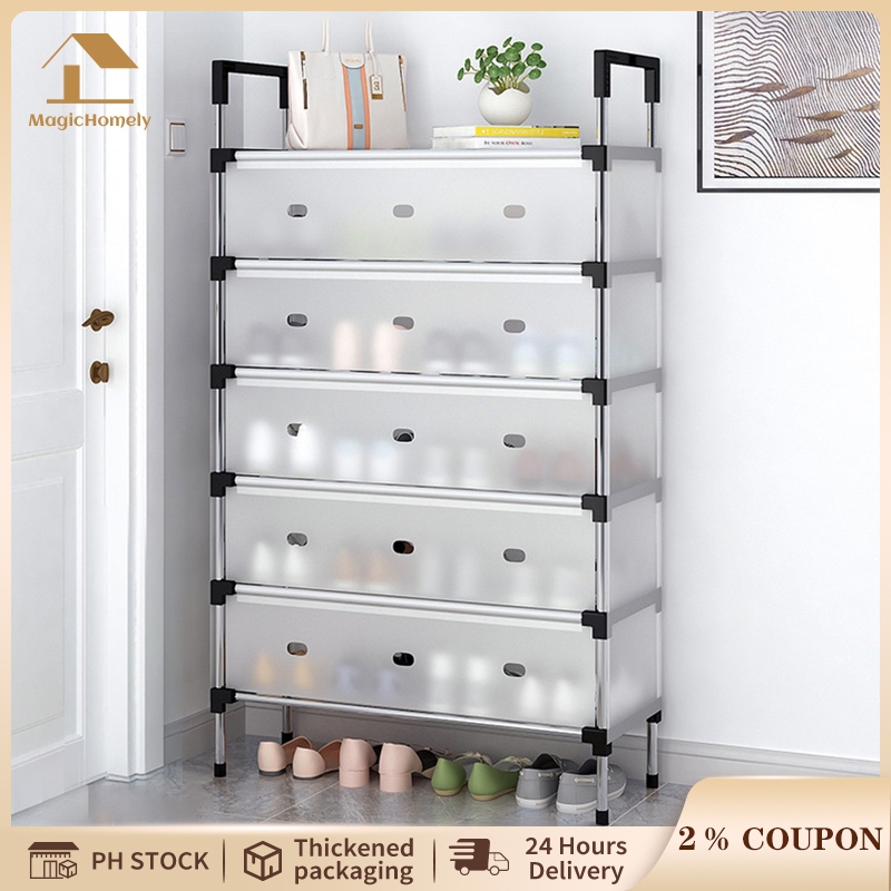 Stainless Steel Shoe Rack Dustproof Closed Shoe Rack Dust and Water ...