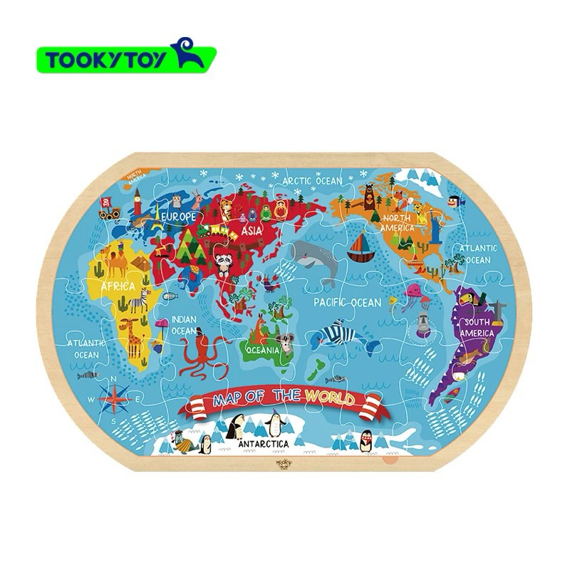 Tooky Toy World Continent Puzzle Map by EducratePh | Shopee Philippines
