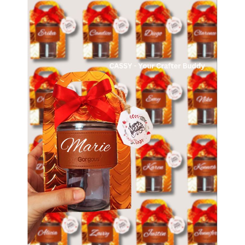 Personalized Coffee mug glass complete packaging set | Shopee Philippines