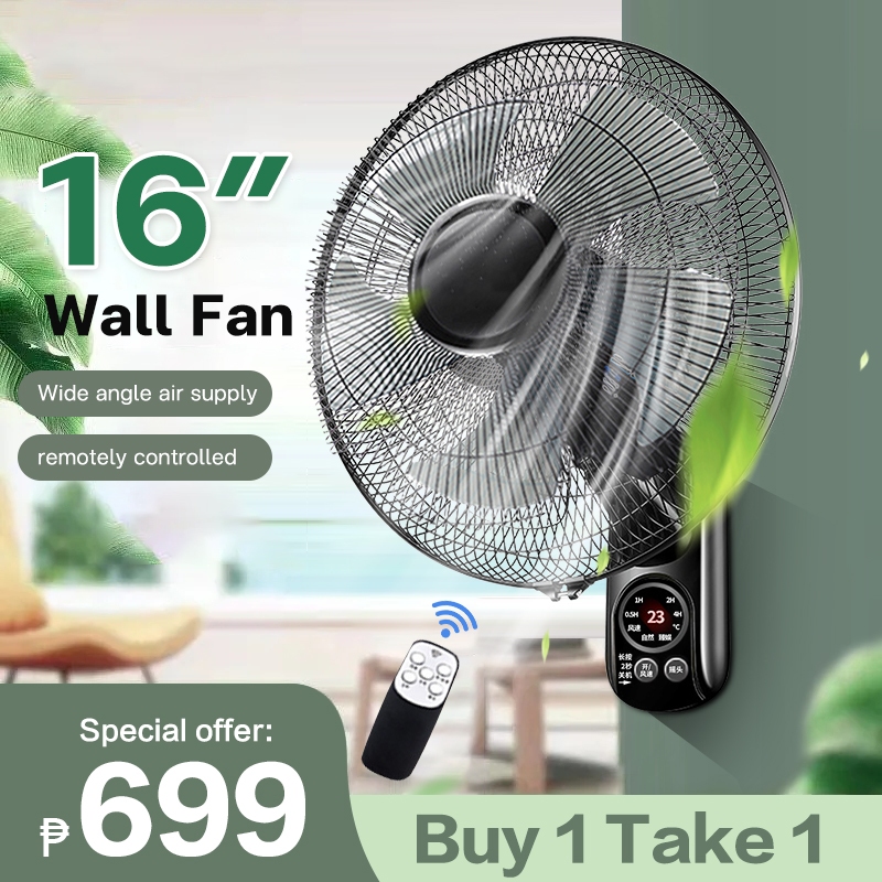 Electric fan 16 inch wall fan portable stand fan with remote clip fan ...