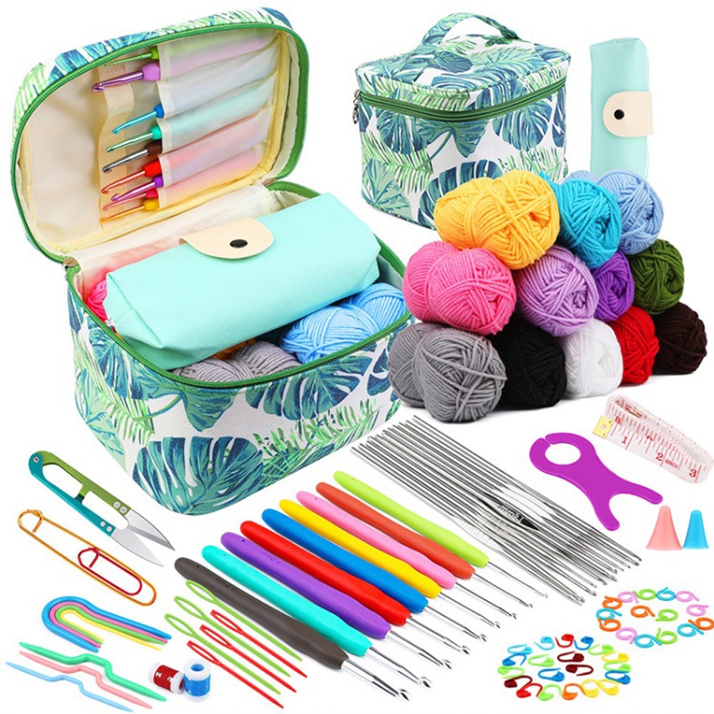 87PCS Crochet set for Beginner Crochet Kit Adults Knitting Starter Kit ...