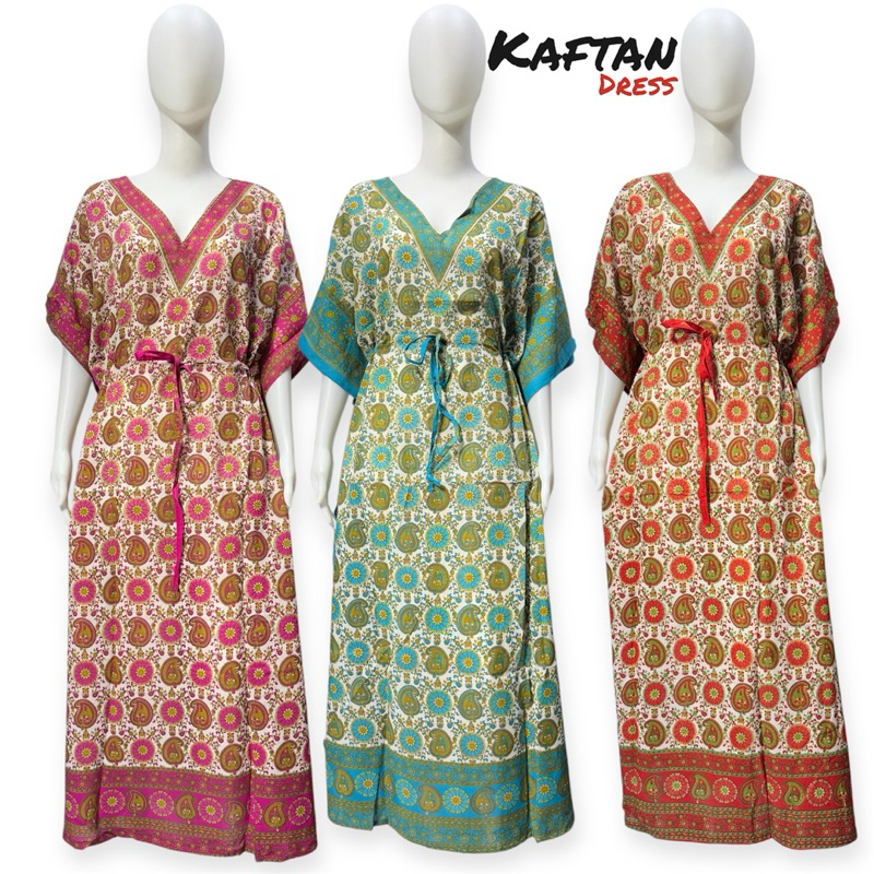 Kaftan maxi dress long dress DASTER ( plus size ) fit L-3XL | Shopee ...