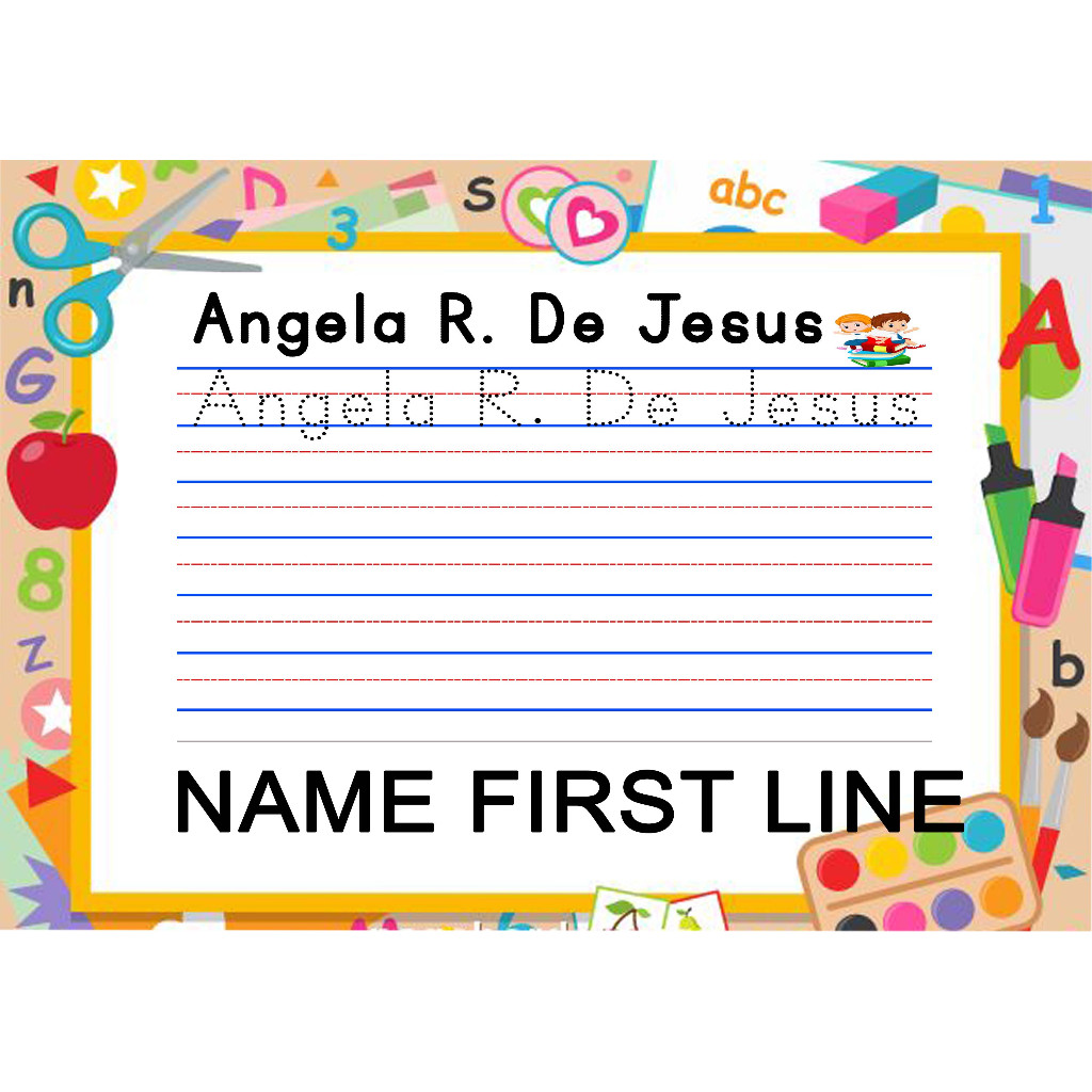 7 IN 1 PERSONALIZED TRACING PAD TOTAL OF 80 PAGES ALPHABET NUMBER LINE ...