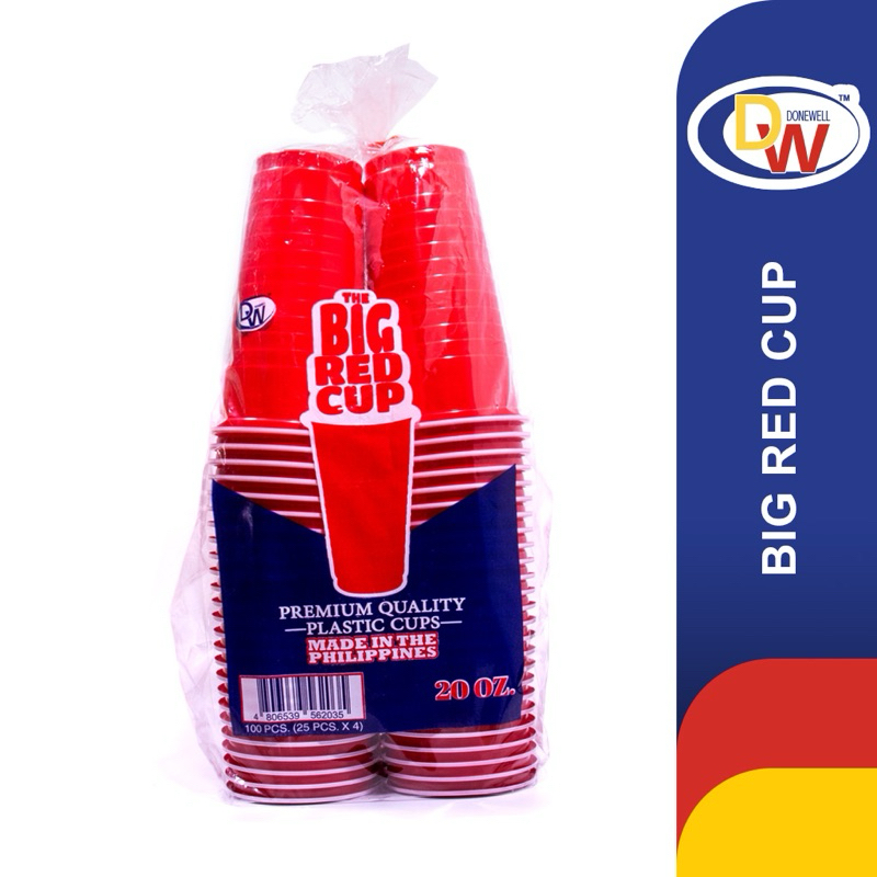 Donewell Big Red Party Cups / Beer Pong Cups 20oz (100pcs) | Shopee ...