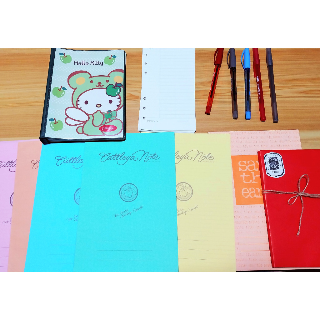 [TAKE ALL] Hello Kitty Binder Notebook & Pen Set Bundle (Notebook ...