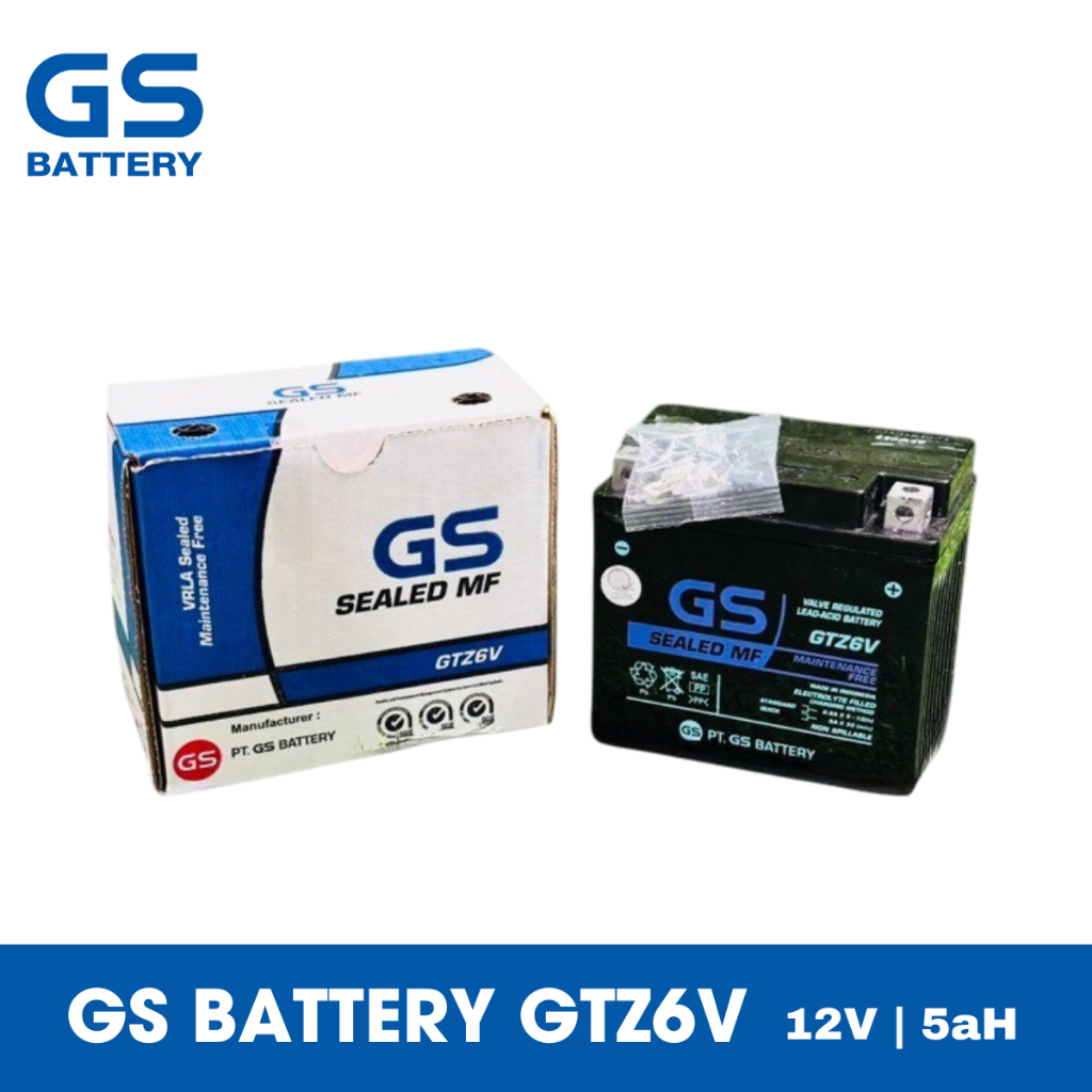 GS Motorcycle Battery GTZ6V | GTZ7S Maintenance Free Battery | Shopee ...