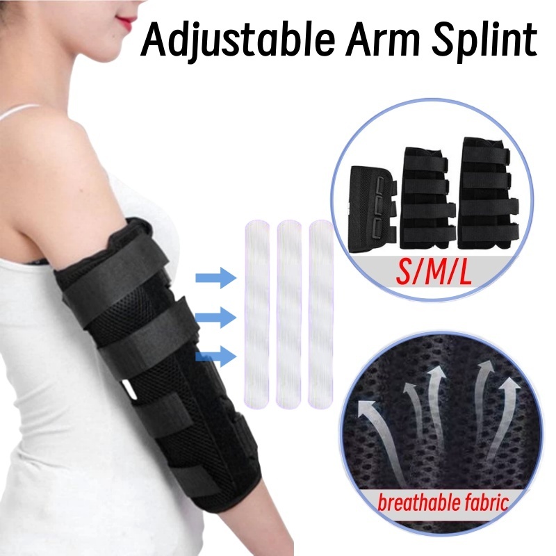 S/M/L Adjustable Arm Splint/Sprain Rehabilitation Splint Elbow Brace ...