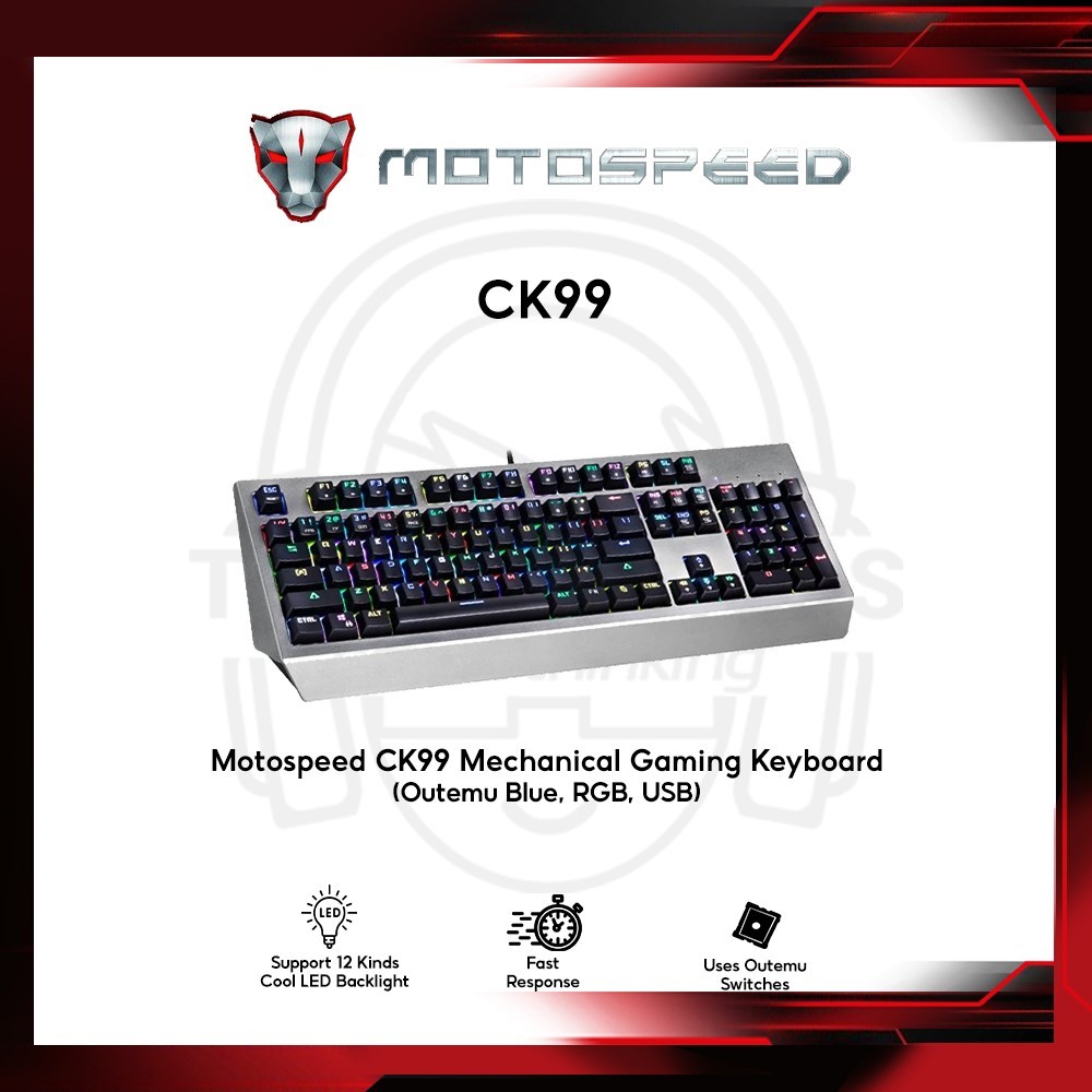 Motospeed CK99 Mechanical Gaming Keyboard (Outemu Blue, RGB, USB ...