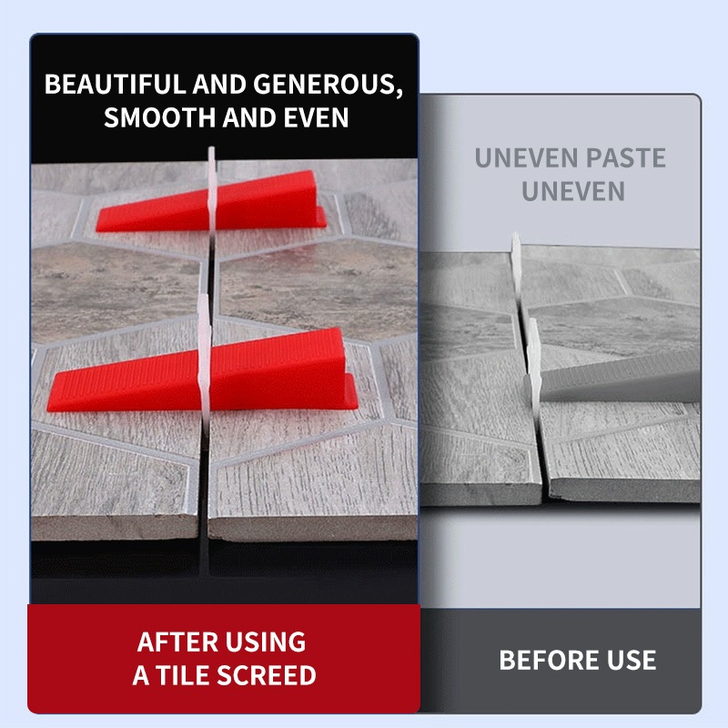 100PCS Tile Leveling System Tile Leveler Tile Cross Tile Insert Wedge ...