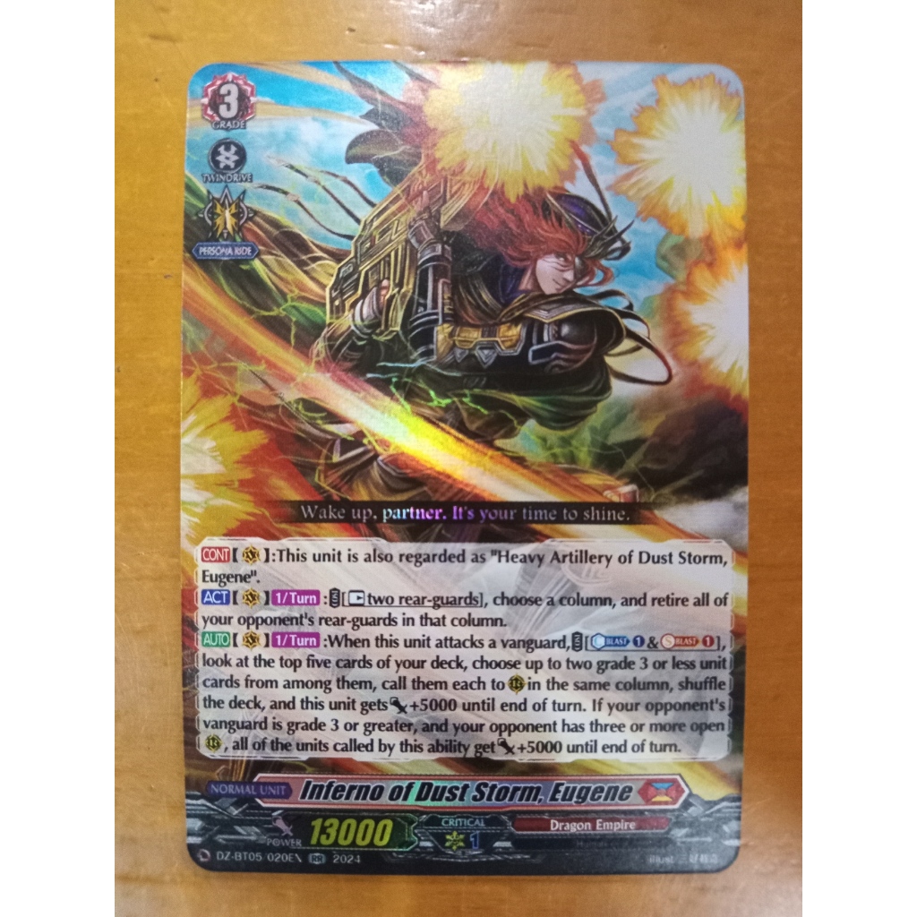 CFV Inferno of Dust Storm, Eugene RR DZ-BT05 Dragon Empire Cardfight Vanguard English | Shopee ...