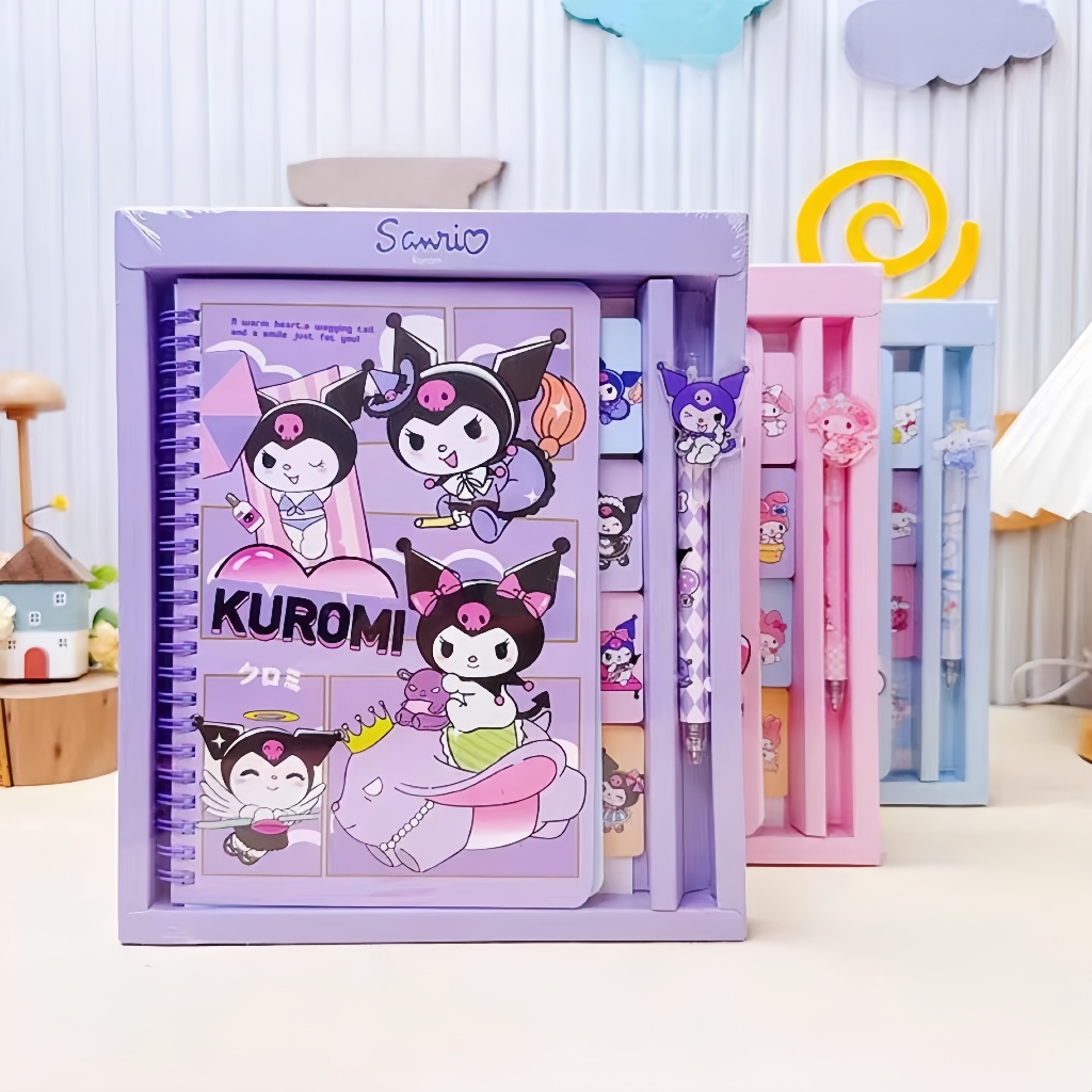 Timi Straw Sanrio Diary Journal Straw Set Kuromi Notebook Student Girl Cartoon Sanrio Handbook ...