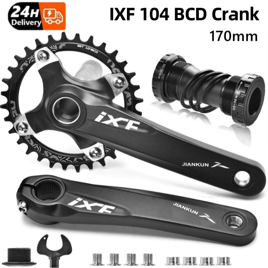 【COD】IXF Bicycle Crank Set 3 in1 104 BCD 32-38t Untralight Crank Arm ...