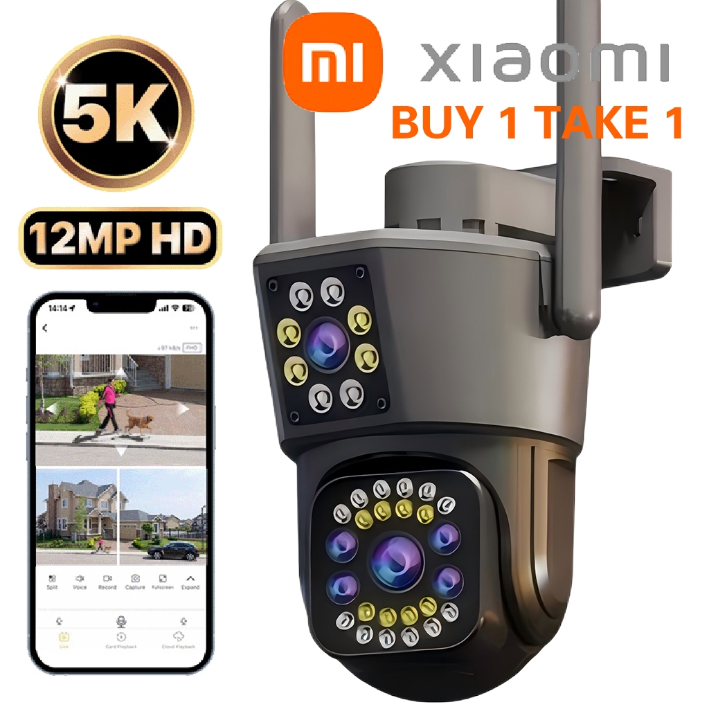 XIAOMI CCTV Camera HD Dual Lens 4G SIM 50MP 360 Outdoor Wi-Fi Night ...