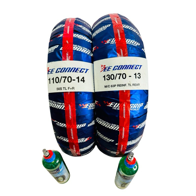 EUROGRIP BEE CONNECT PCX160 110/70/14 / 130/70/13 TUBELESS TIRE WITH ...