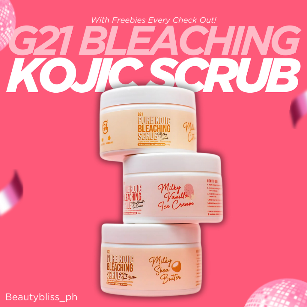 G21 Pure Kojic Bleaching Scrub Whitening Cream Collagen Kojic Acid ...