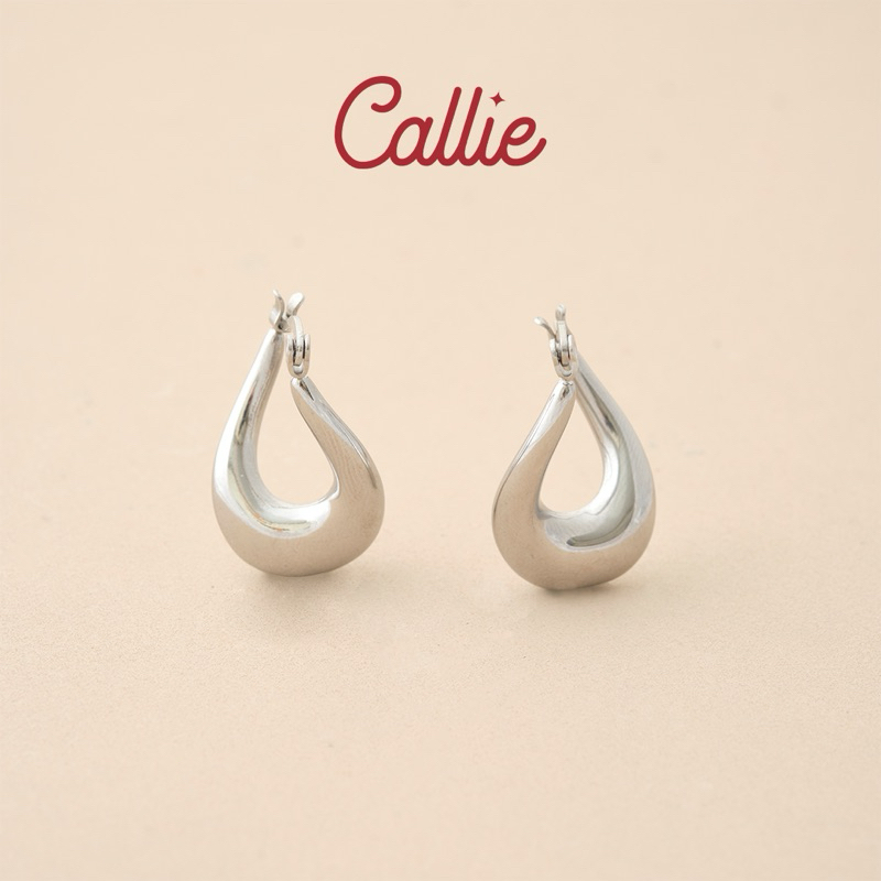 Callie Stainless Steel Jocelyn Twist Silver Hoop Earrings Shop Callie ...