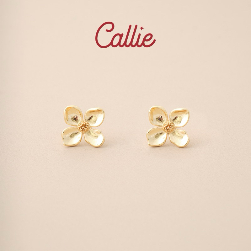 Callie 14k Gold Plated Katarina Flower Stud Earrings Shop Callie ...