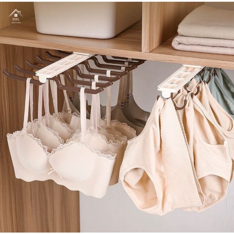 DXL Underwear Rack Wardrobe Storage Pull-out Slide Rail Multi-hook Bra ...