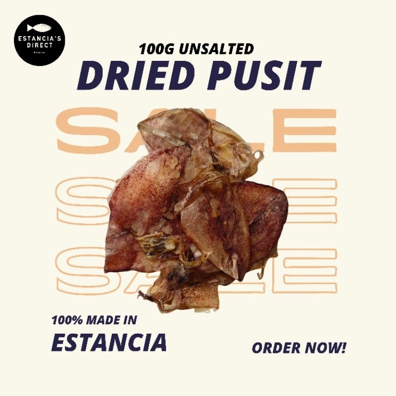 Dried Pusit & Baby Pusit from Estancia, Iloilo - 100g, Premium Quality ...