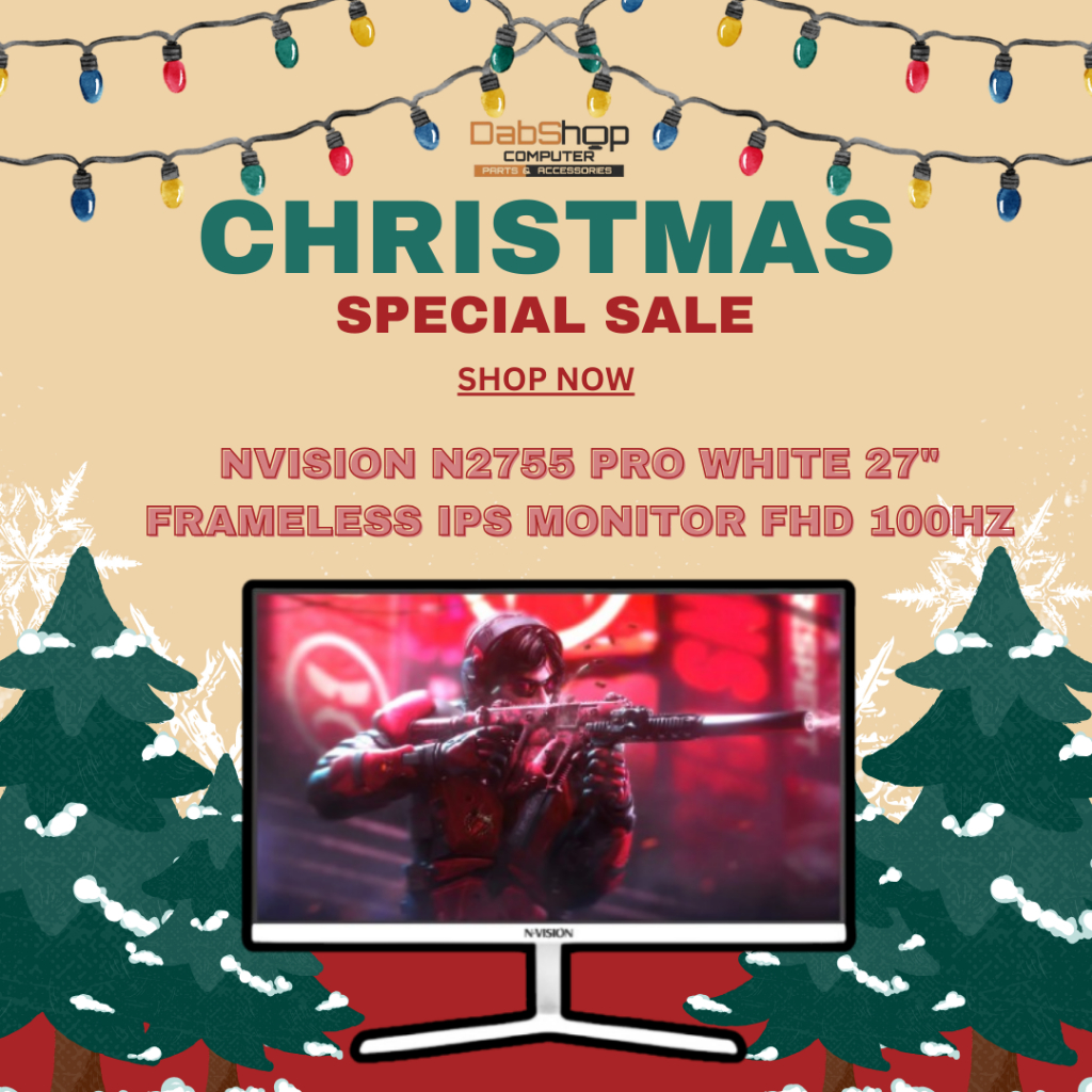 NVISION N2755 PRO WHITE 27" FRAMELESS IPS MONITOR FHD 100HZ | Shopee ...
